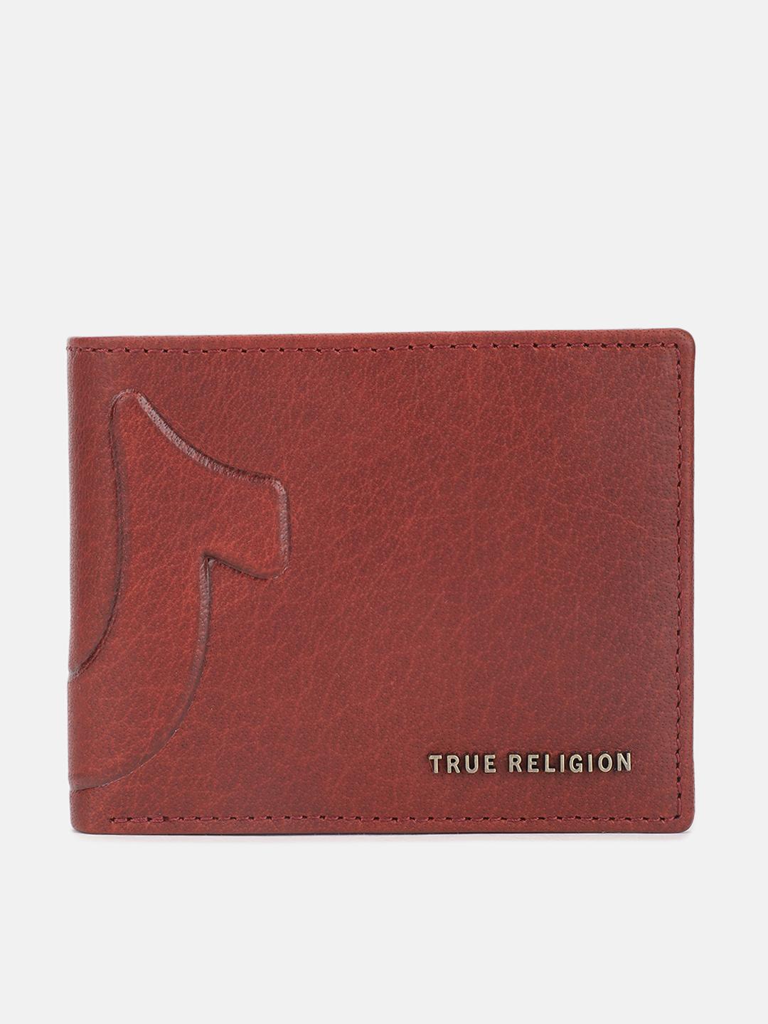 True Religion Men Red Textured Bi-Fold Wallet – Wallet for Men | True ...