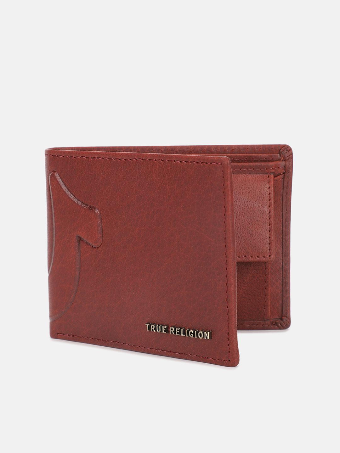 True Religion Men Red Textured Bi-Fold Wallet – Wallet for Men | True ...